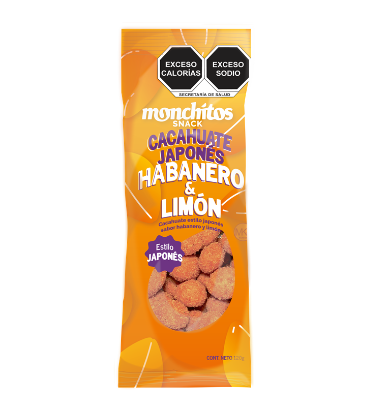 Cacahuate Japonés Habanero Limón (120 grs. - 12 pz.) – Monchitos Snack